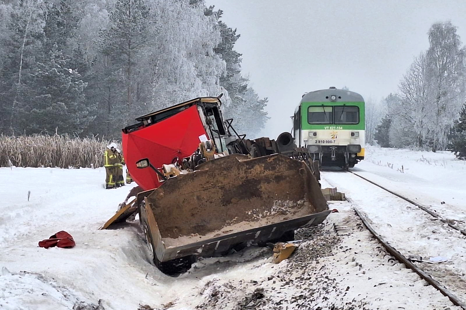 Zderzenie szynobusa z koparką. Jedna osoba nie żyje