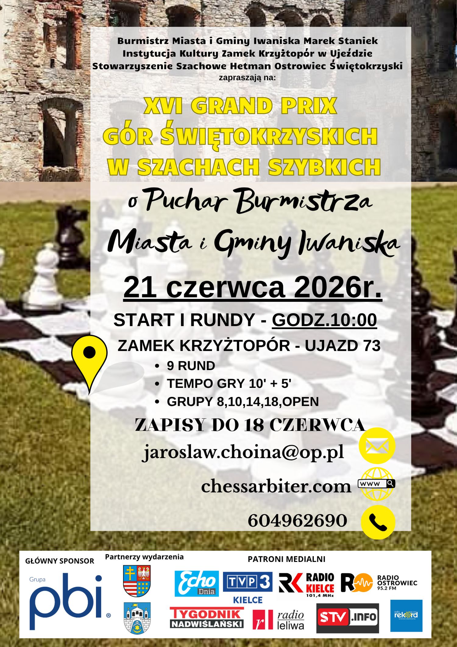 XVI Grand Prix Gór Świętokrzyskich w Szachach Szybkich o Puchar ...